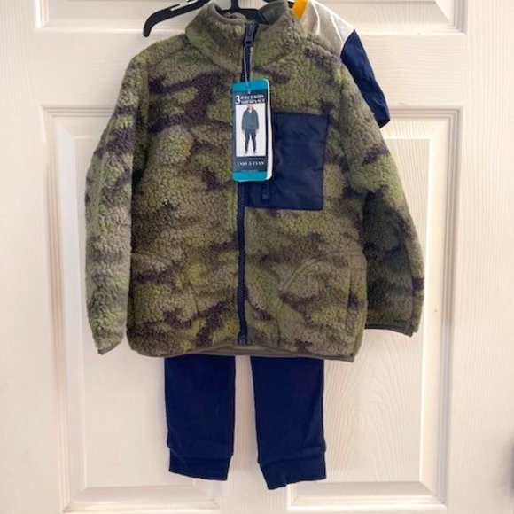 Andy & Evan | Matching Sets | Nwt Andy Evan Blue Camo 3 Piece Fleece ...